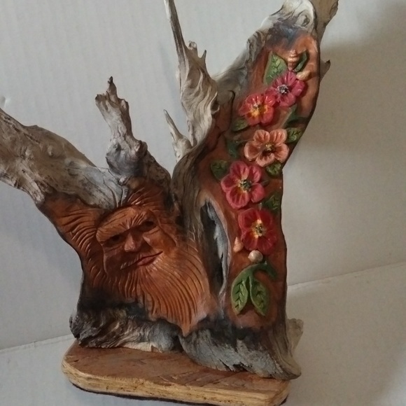 Hand Crafted | Art | Vintage Wooden Face Spirit World Figurine | Poshmark